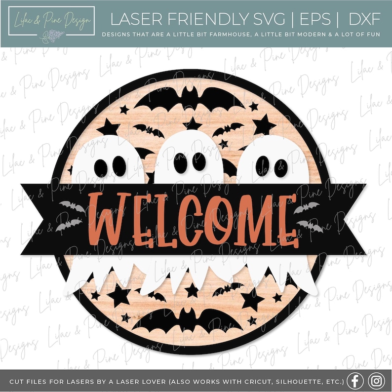 Halloween Welcome Sign Bundle Halloween Door Hanger SVG - Etsy