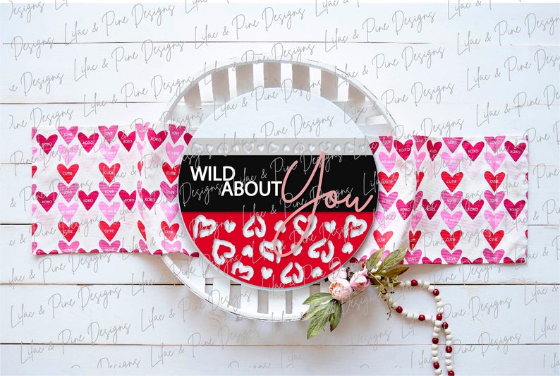 Valentine Leopard Welcome Door Hanger, Wild About You Sign SVG, Wild ...