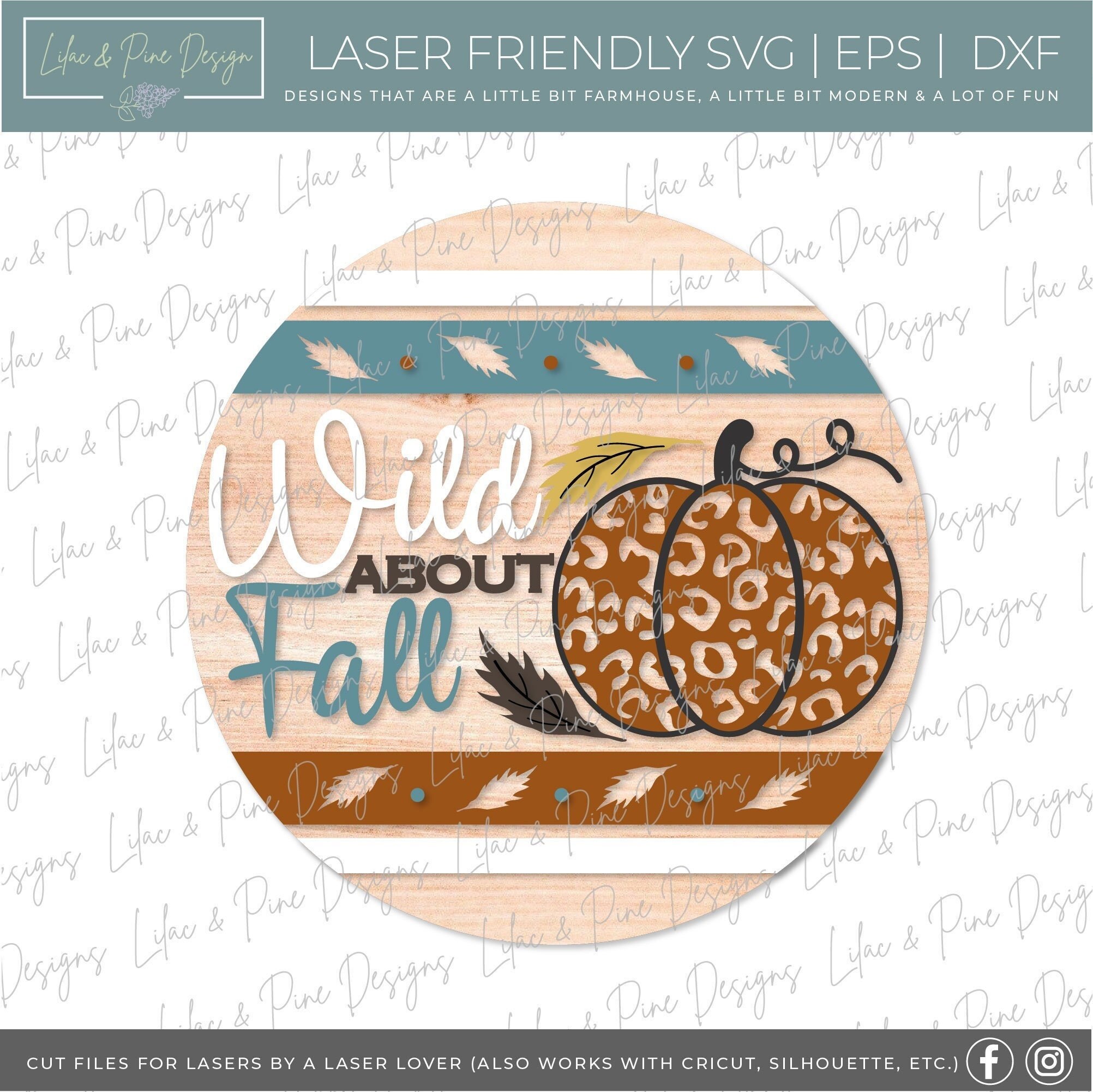 Wild About Fall Sign SVG, Leopard Pumpkin Sign, Fall Welcome Sign SVG ...