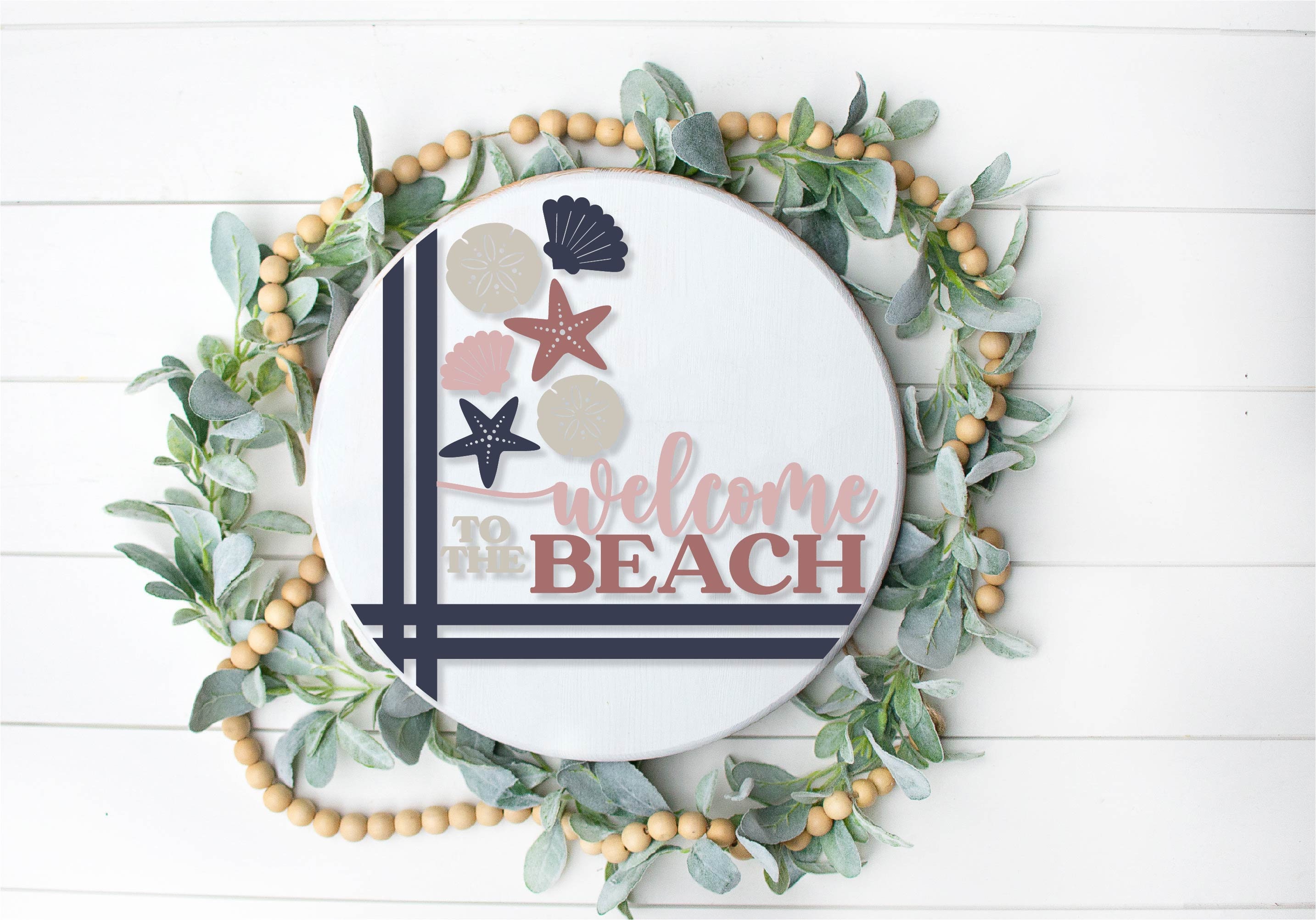 Welcome to the Beach Door Hanger SVG Welcome Sign SVG - Etsy