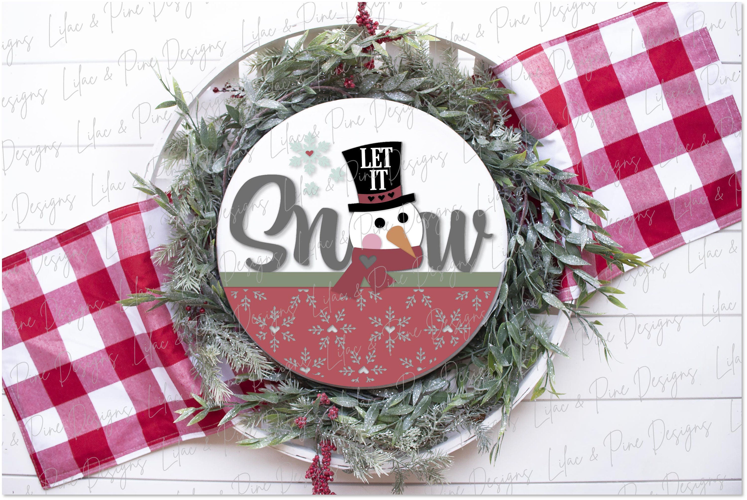 Let It Snow Sign SVG Snowman Welcome Sign SVG Winter Door - Etsy