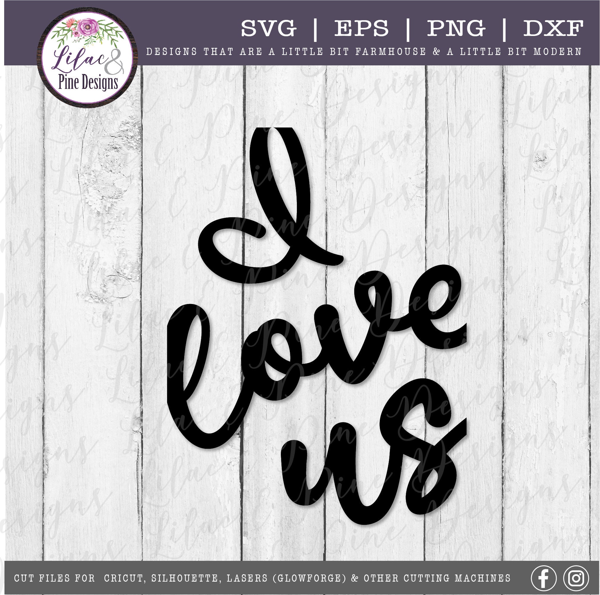 I Love Us SVG Love Quote Modern Farmhouse Svg Valentines - Etsy