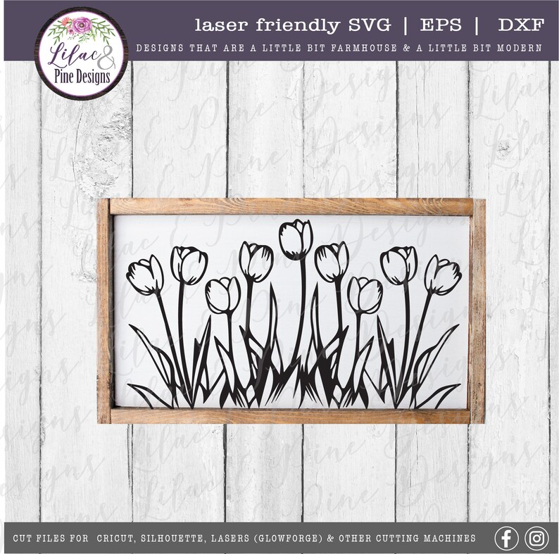Tulip Garden SVG, Spring Floral Decor SVG, Tulips Svg, Flowers SVG ...