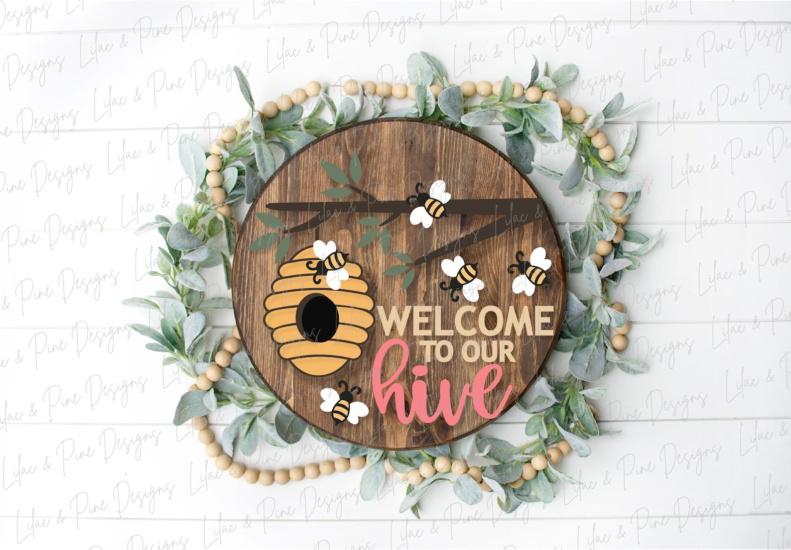 Bee Welcome Sign Svg Bee Hive Door Hanger SVG Bee Porch Sign - Etsy