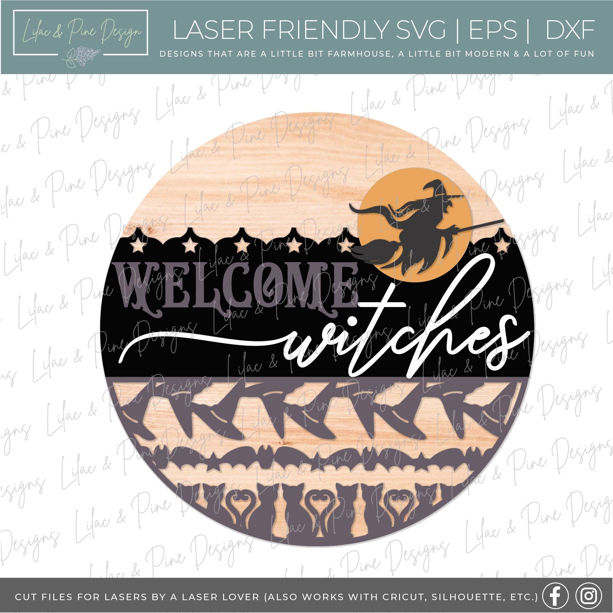 Welcome Witches Sign Halloween Door Hanger Witch Welcome - Etsy