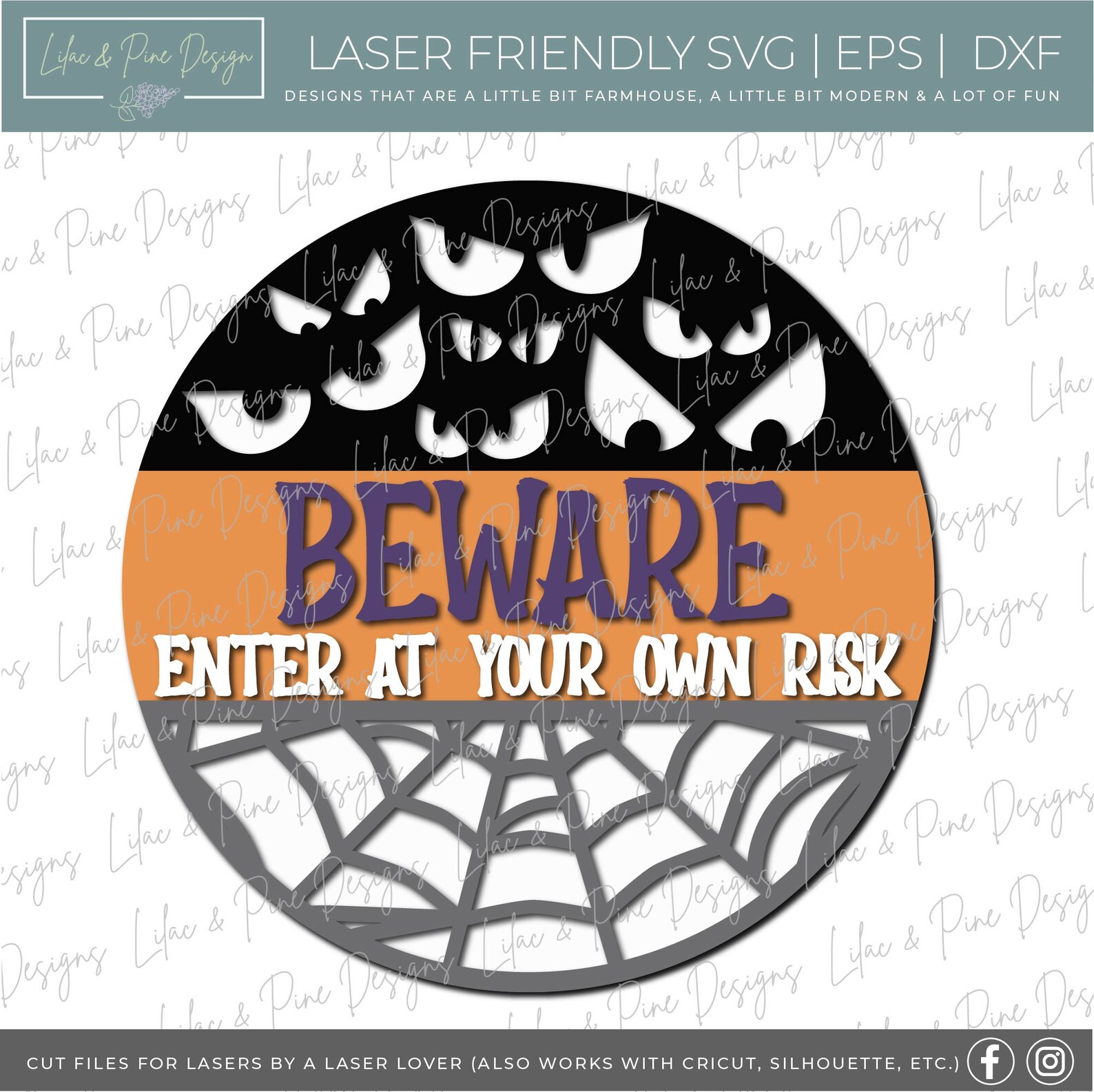 Beware SVG Enter at Your Own Risk SVG Halloween Svg Spooky - Etsy