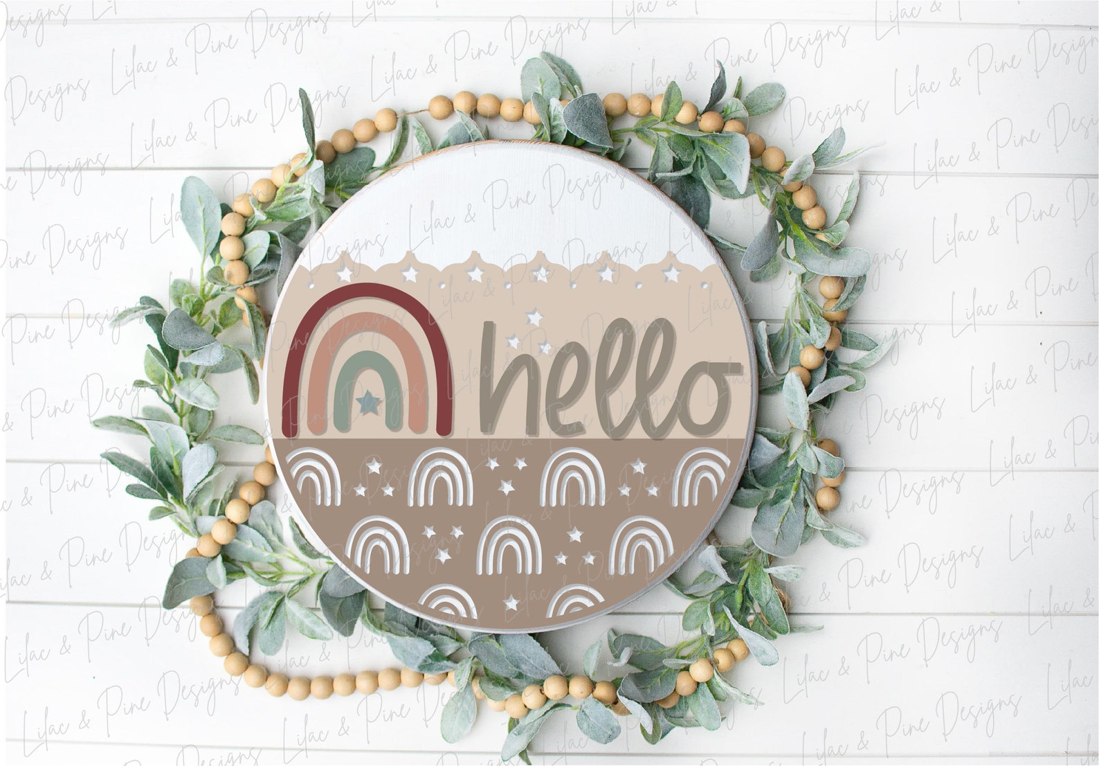 Boho Rainbow Sign SVG Boho Door Hanger Rainbow Welcome Sign - Etsy