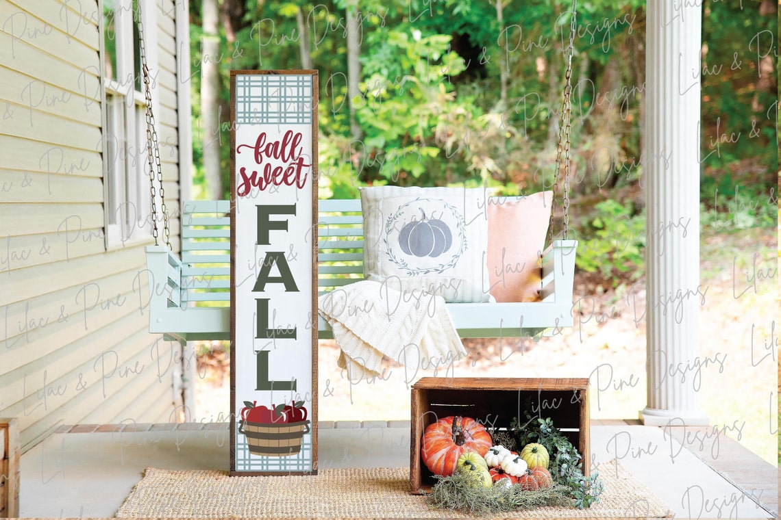 Fall Sweet Fall Porch Sign SVG Apple Welcome Sign SVG Apple - Etsy