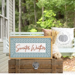 Sweater Weather Sign Svg, Fall Sign, Pumpkin and Leaf Sign SVG, Sweater ...