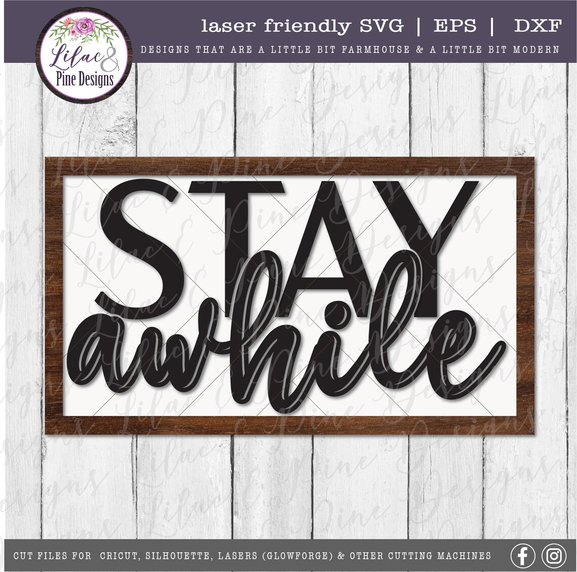 Stay Awhile Sign Boho SVG Welcome Svg Home SVG Modern - Etsy
