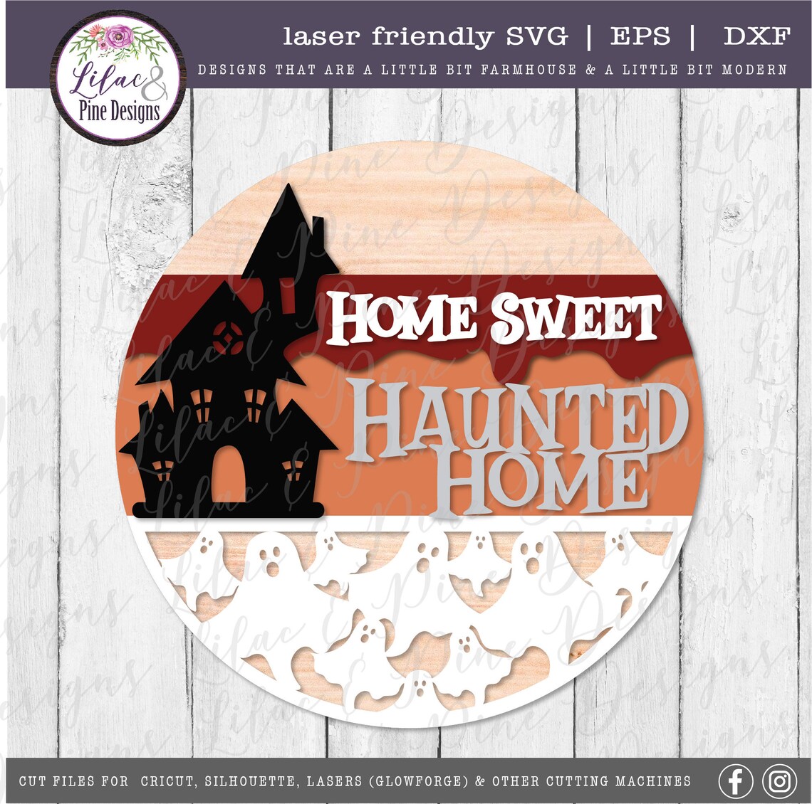 Home Sweet Haunted Home SVG Haunted House SVG Ghost svg | Etsy