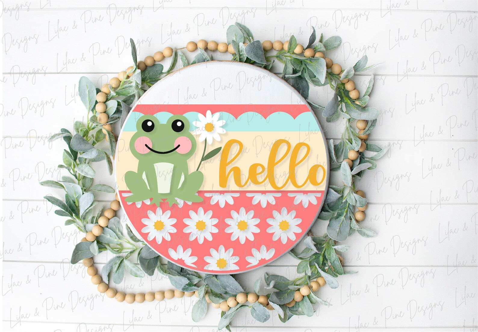 Frog Hello Sign SVG Summer Welcome Sign Svg Daisy Door - Etsy