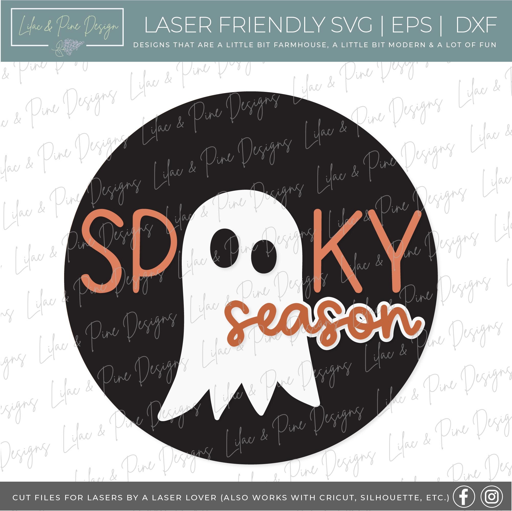 Spooky Season Sign SVG, Halloween Door Hanger SVG, Ghost Welcome Sign ...