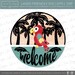 Parrot Welcome Sign SVG, Summer Door Hanger SVG, Tropical Decor Svg ...
