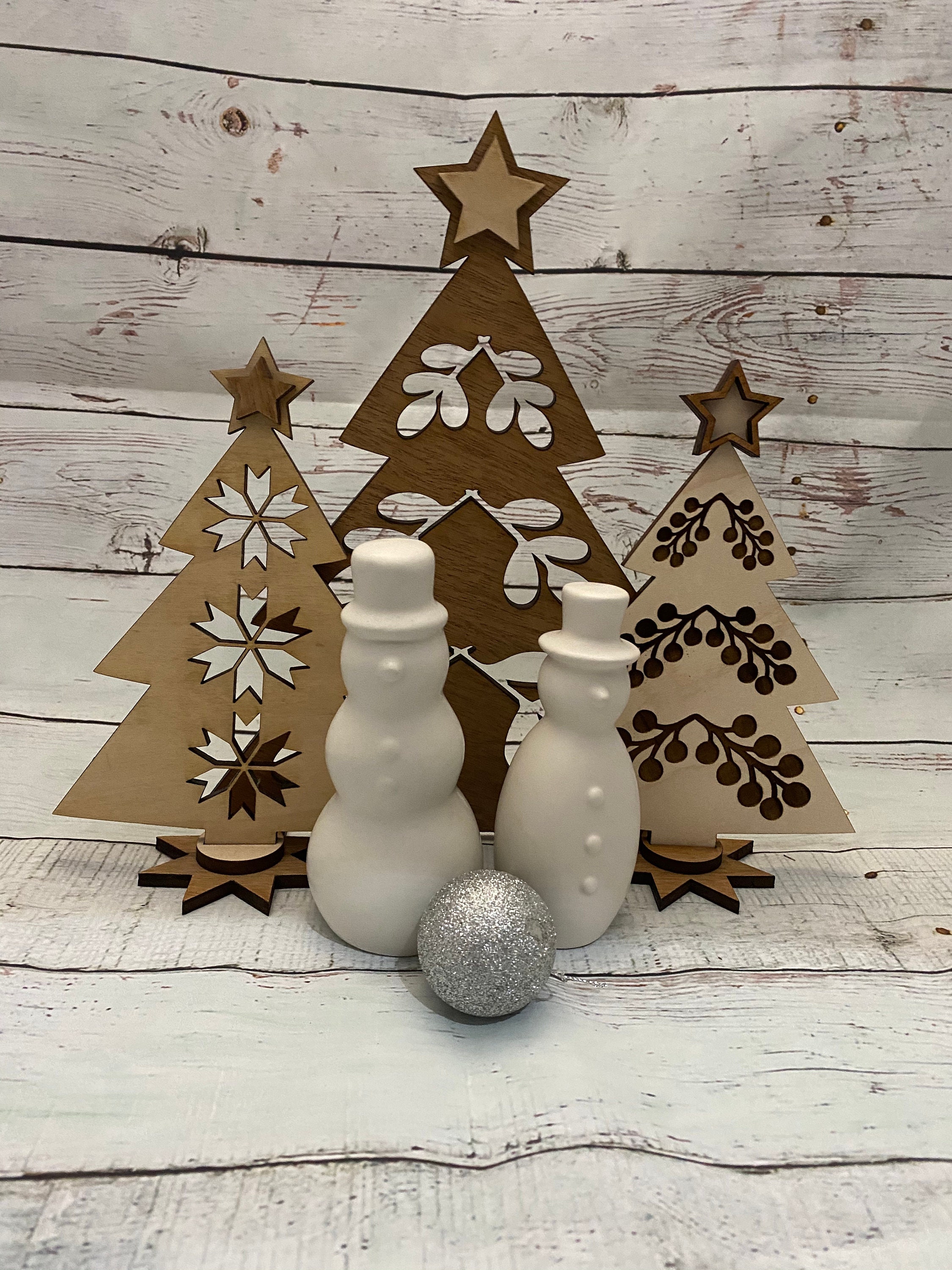 Christmas Patterned Tree Bundle SVG, Holiday Mantle Decor, Christmas ...