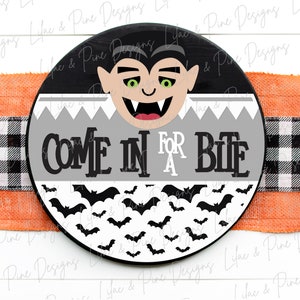 Halloween Welcome Sign SVG, Vampire Door Hanger SVG, Dracula Door ...