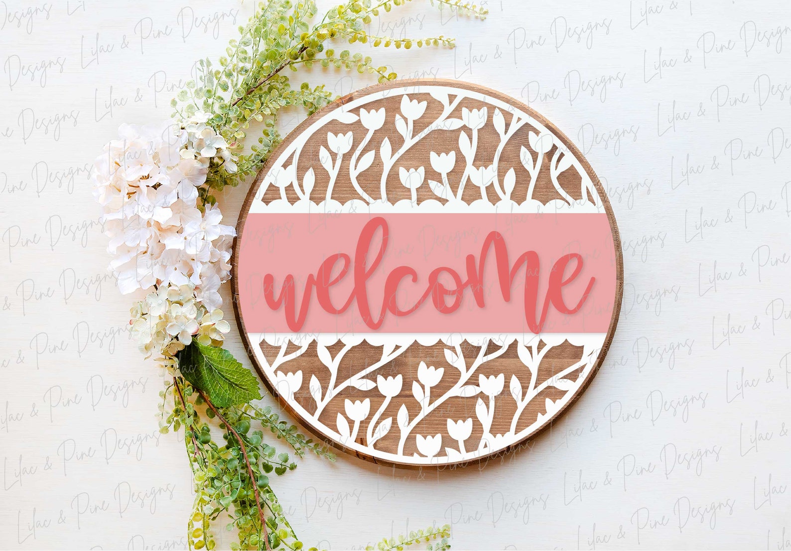 Spring Welcome Sign SVG, Tulip Door Hanger, Tulip Welcome Sign SVG ...