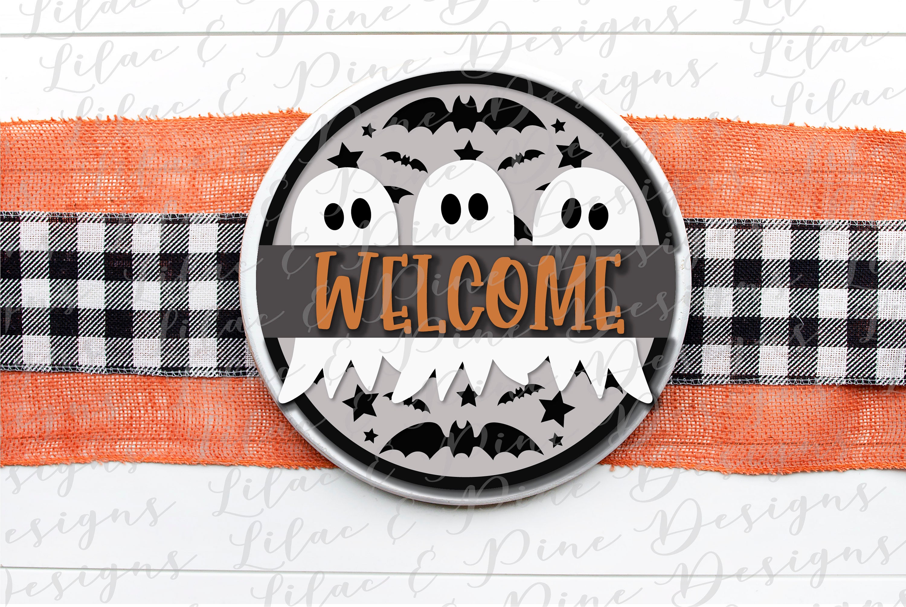 Ghost Welcome SVG Cute Halloween Ghosts SVG Spooky Welcome | Etsy