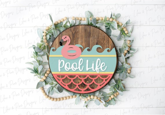Flamingo Float Welcome Sign SVG Pool Life Sign Beach Life - Etsy