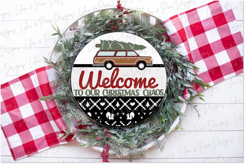 Christmas Chaos Sign SVG, Christmas Welcome Sign SVG, Snarky Christmas ...