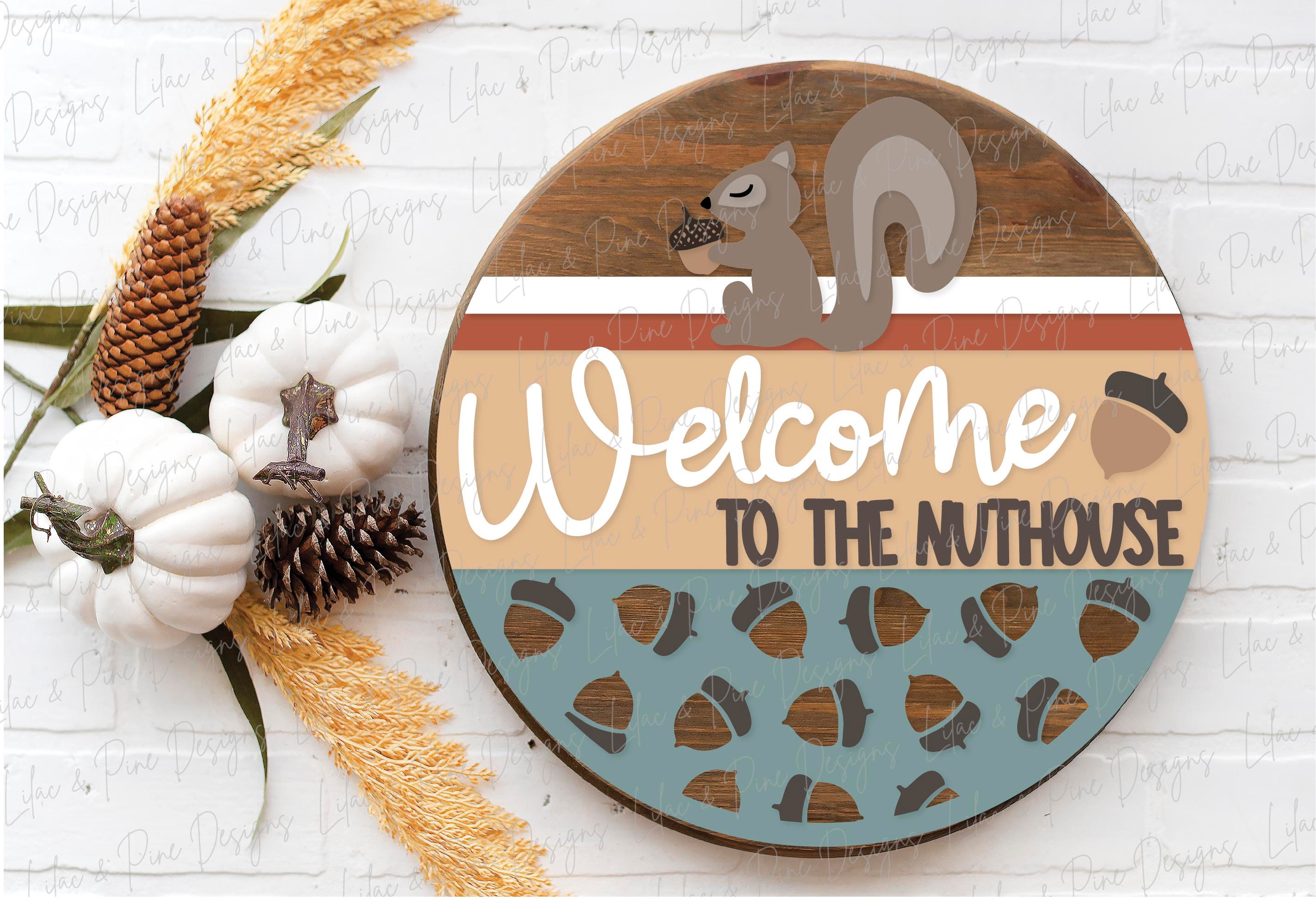Fall Welcome Sign Bundle Fall Door Hanger SVG Nuthouse Svg - Etsy