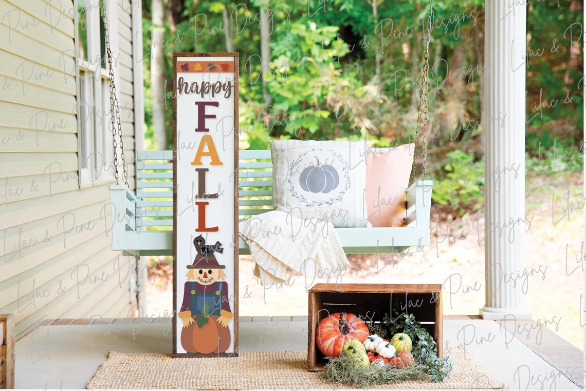 Happy Fall Sign SVG Happy Fall Porch Leaner Sign SVG - Etsy