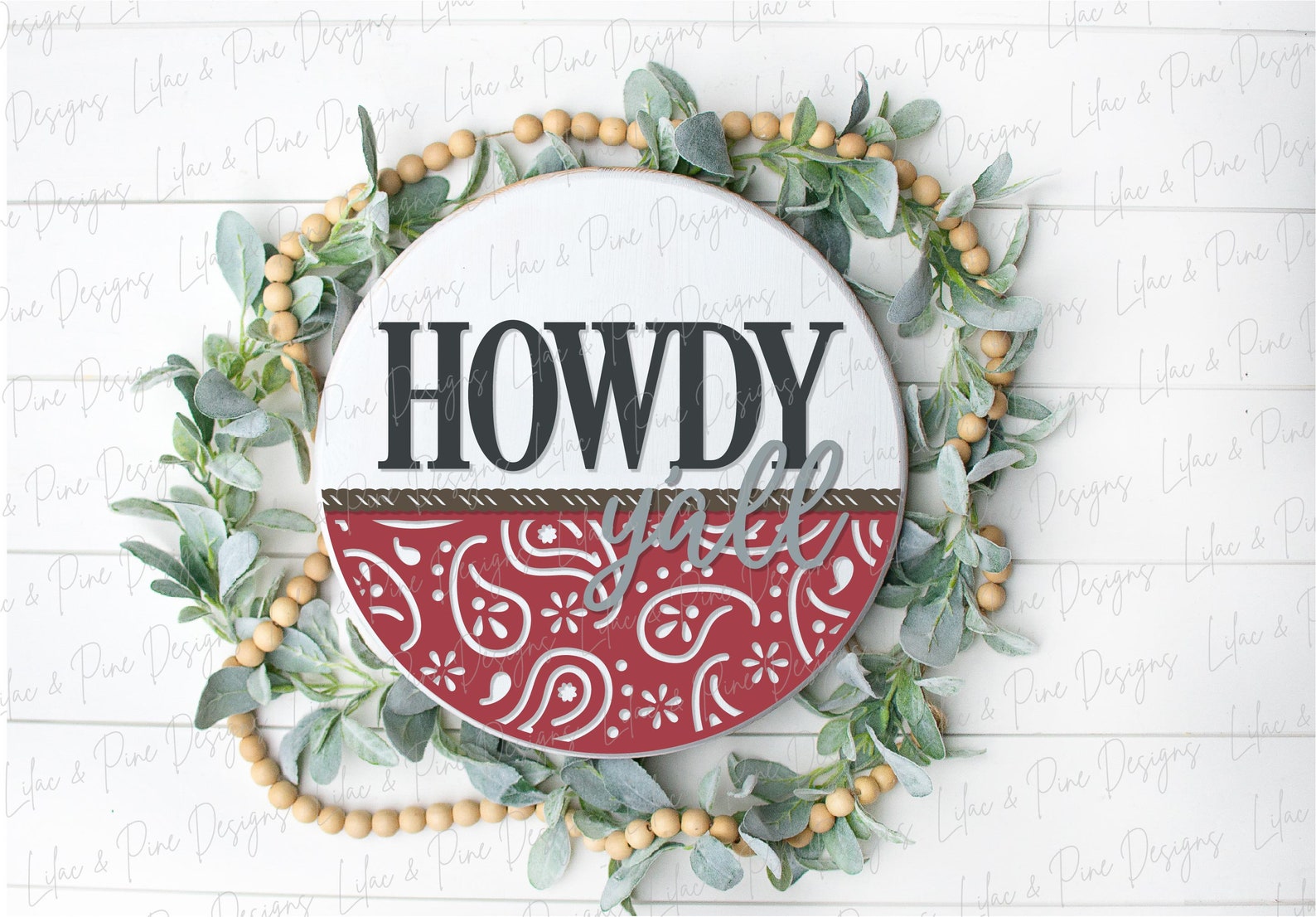 Howdy Y'all Sign SVG Western Door Hanger Handkerchief - Etsy