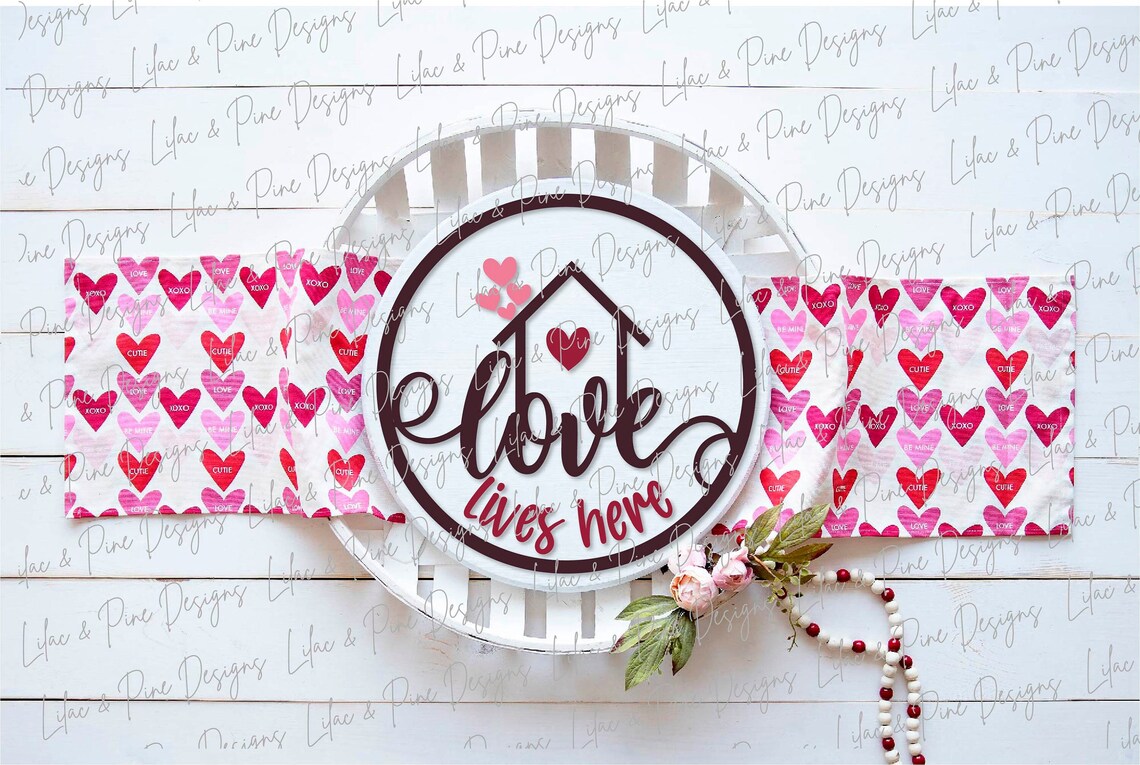 Love Lives Here SVG Valentines Day SVG Home SVG - Etsy