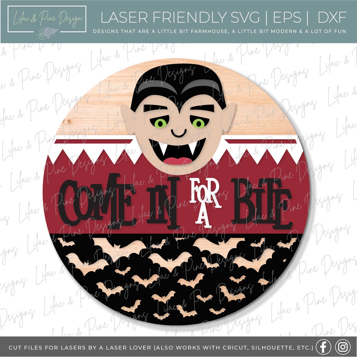 Halloween Welcome Sign SVG Vampire Door Hanger SVG Dracula - Etsy