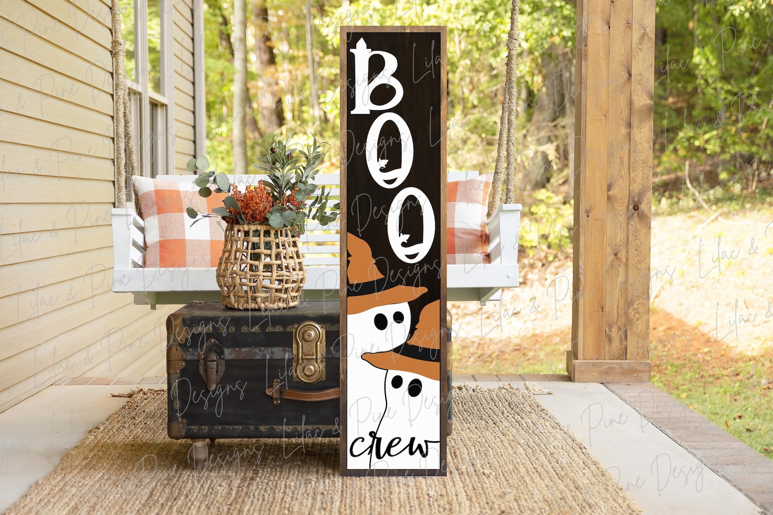 Boo Crew Sign SVG, Halloween Porch Sign SVG, Halloween Welcome Sign SVG ...