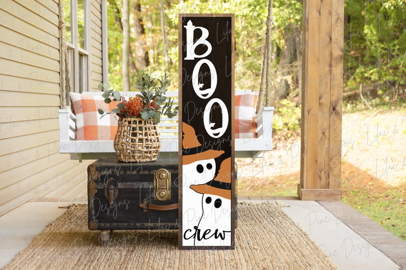 Boo Crew Sign SVG Halloween Porch Sign SVG Halloween Welcome - Etsy