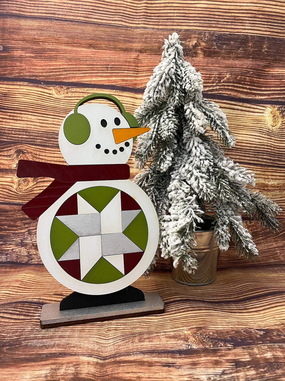 Barn quilt Snowman SVG Standing Snowman SVG Winter shelf | Etsy