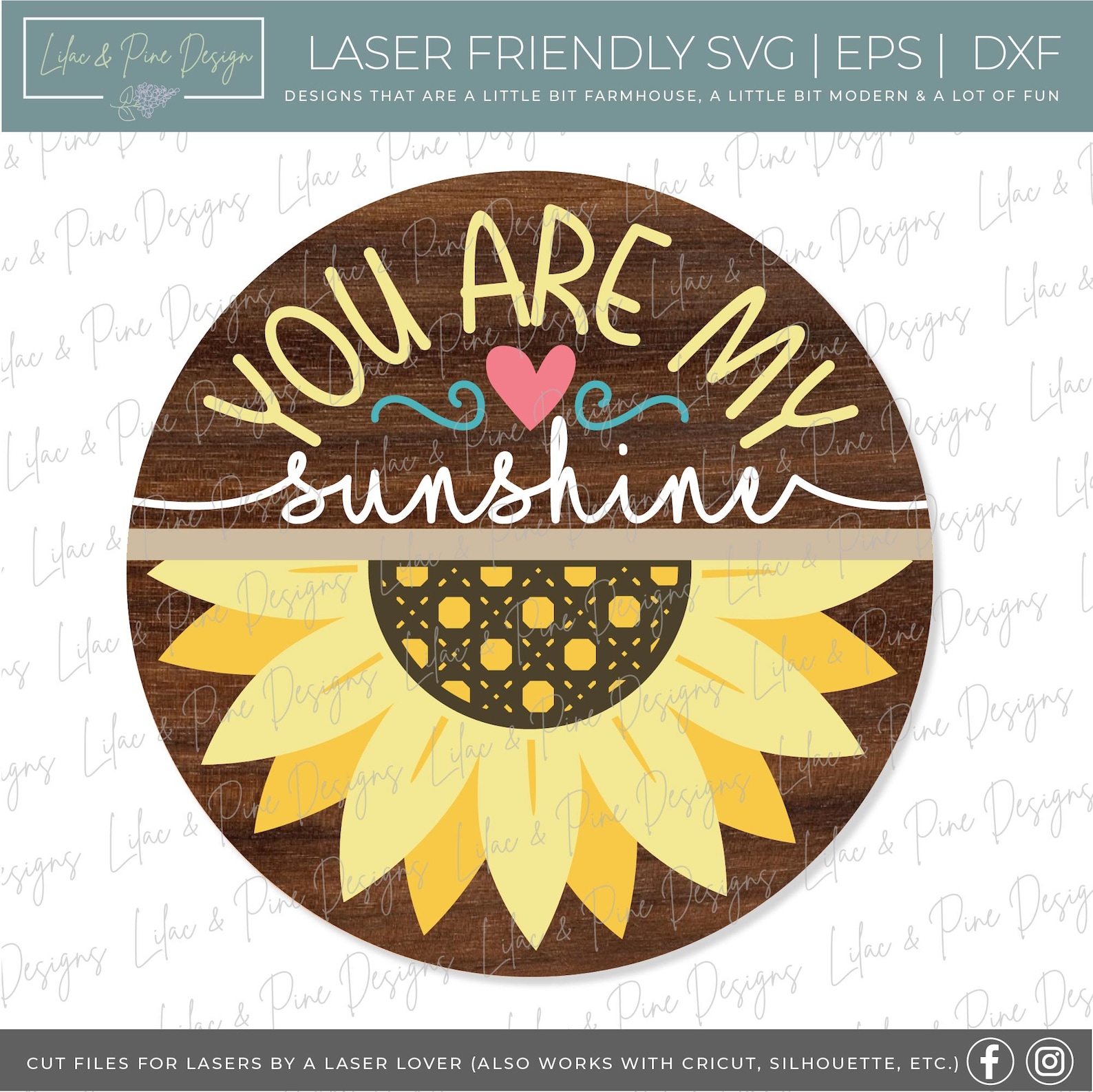 You Are My Sunshine SVG Sunflower Sign Svg Door Hanger Svg - Etsy
