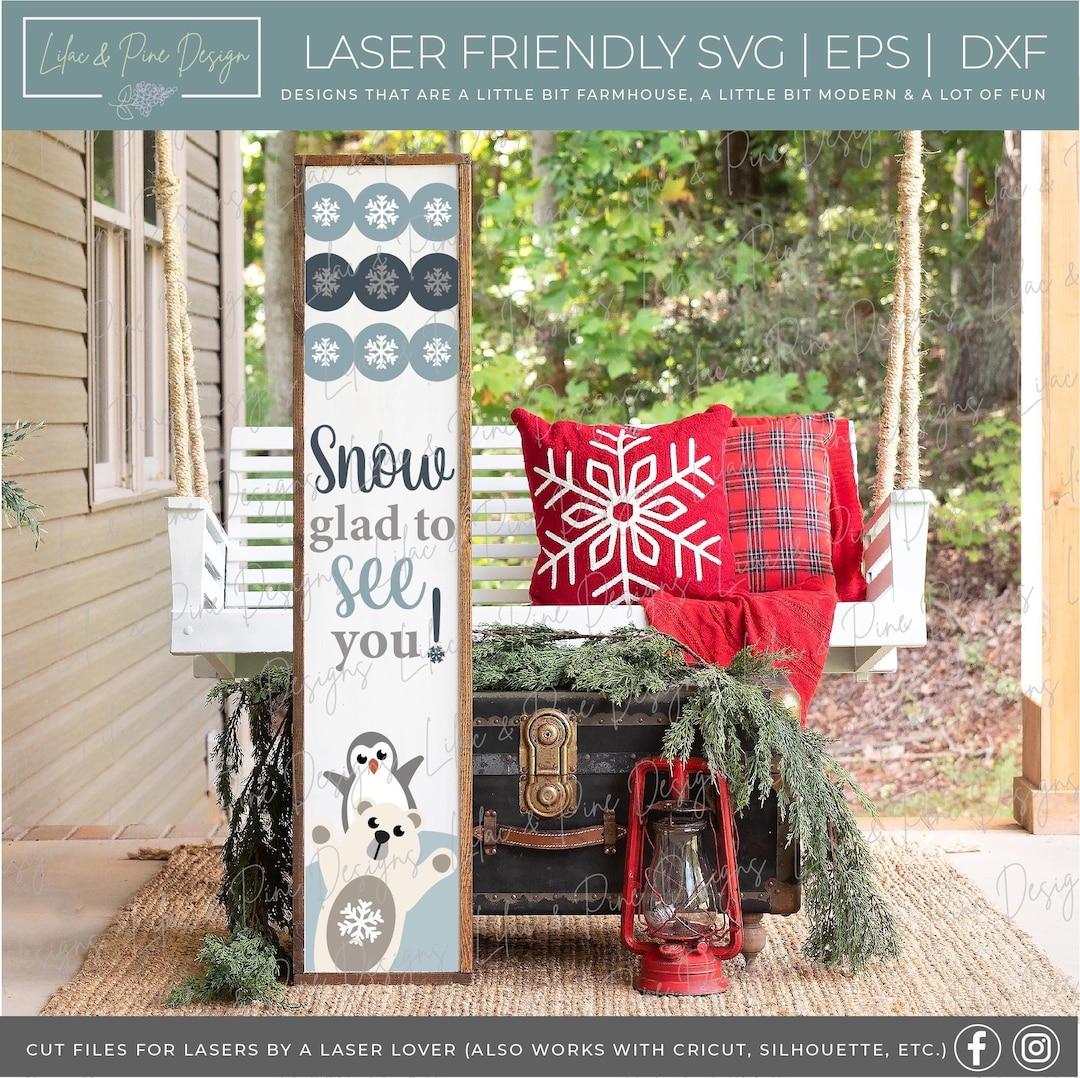 Penguin Welcome Sign SVG, Winter Porch Sign Svg, Polar Bear Welcome ...