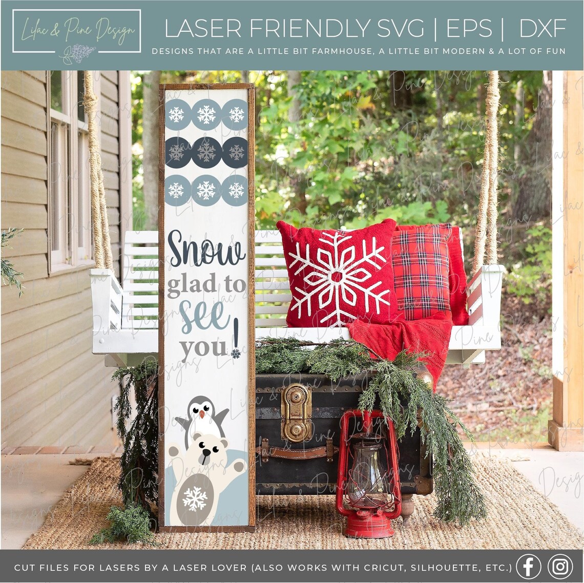 Penguin Welcome Sign SVG Winter Porch Sign Svg Polar Bear - Etsy