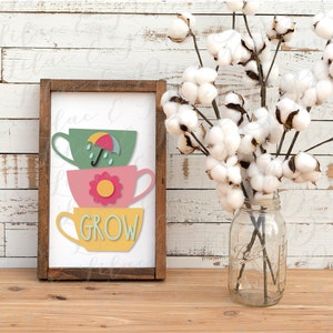 Spring Coffee Bar SVG, Spring Sign SVG, Flower SVG, Sign Party, Coffee ...