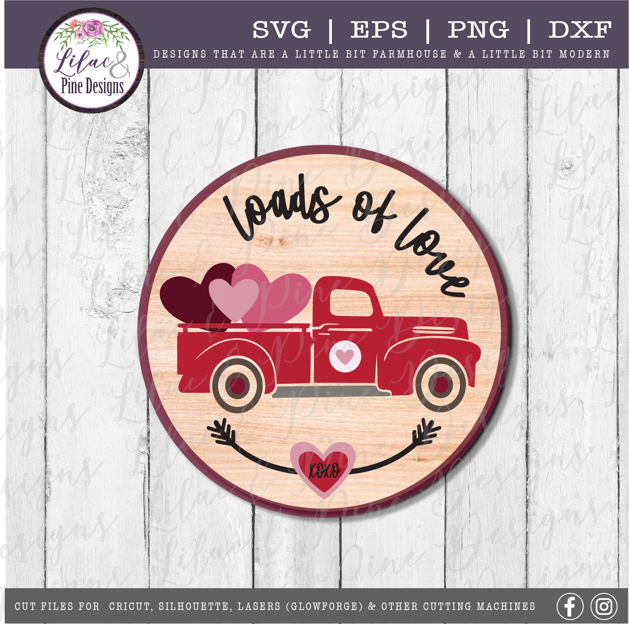 Loads of Love SVG Valentines Day SVG Valentine Truck SVG - Etsy