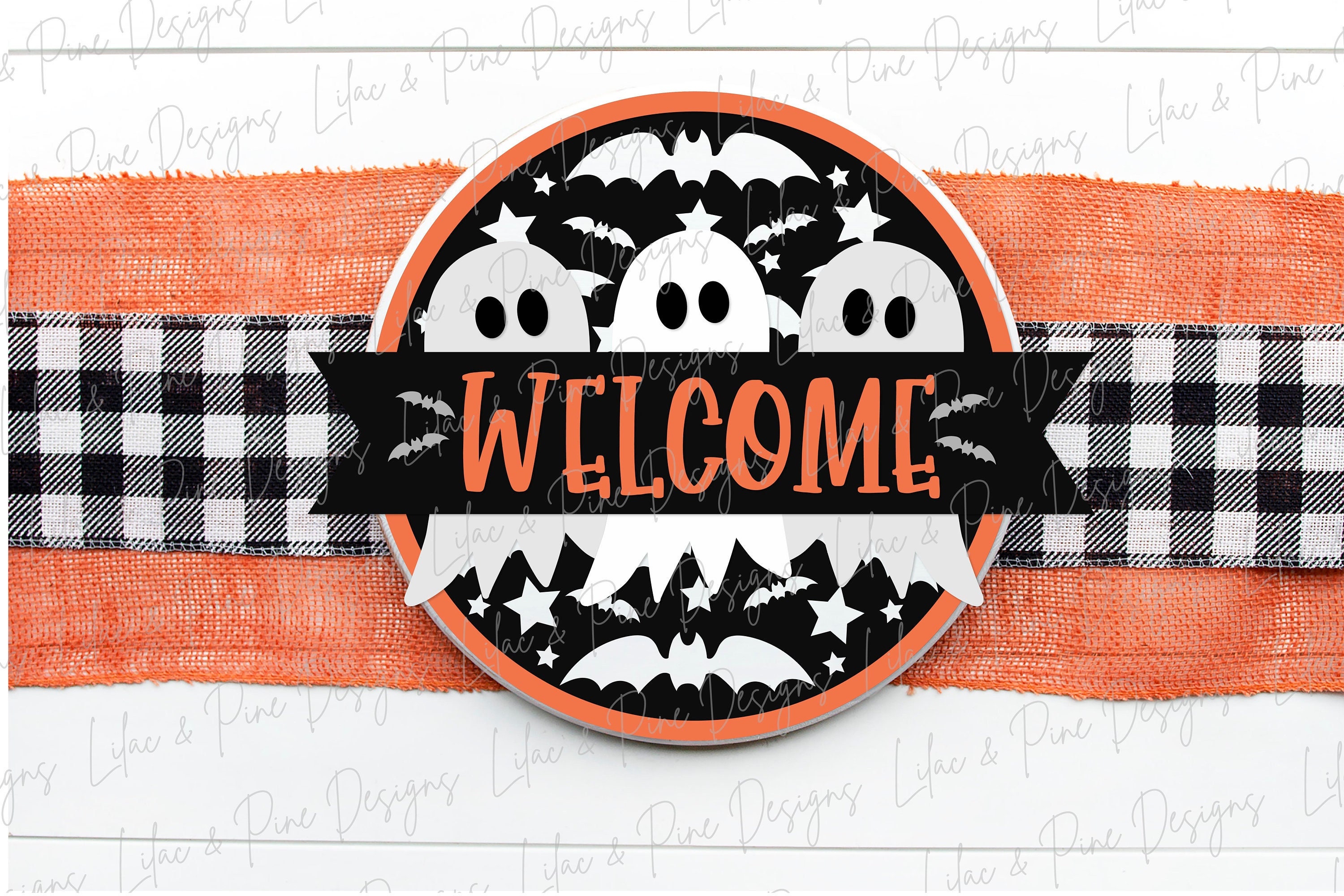 Ghost Welcome SVG Cute Halloween Ghosts SVG Spooky Welcome - Etsy