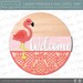 Flamingo Pineapple Welcome Sign Summer Sign Summer Door - Etsy
