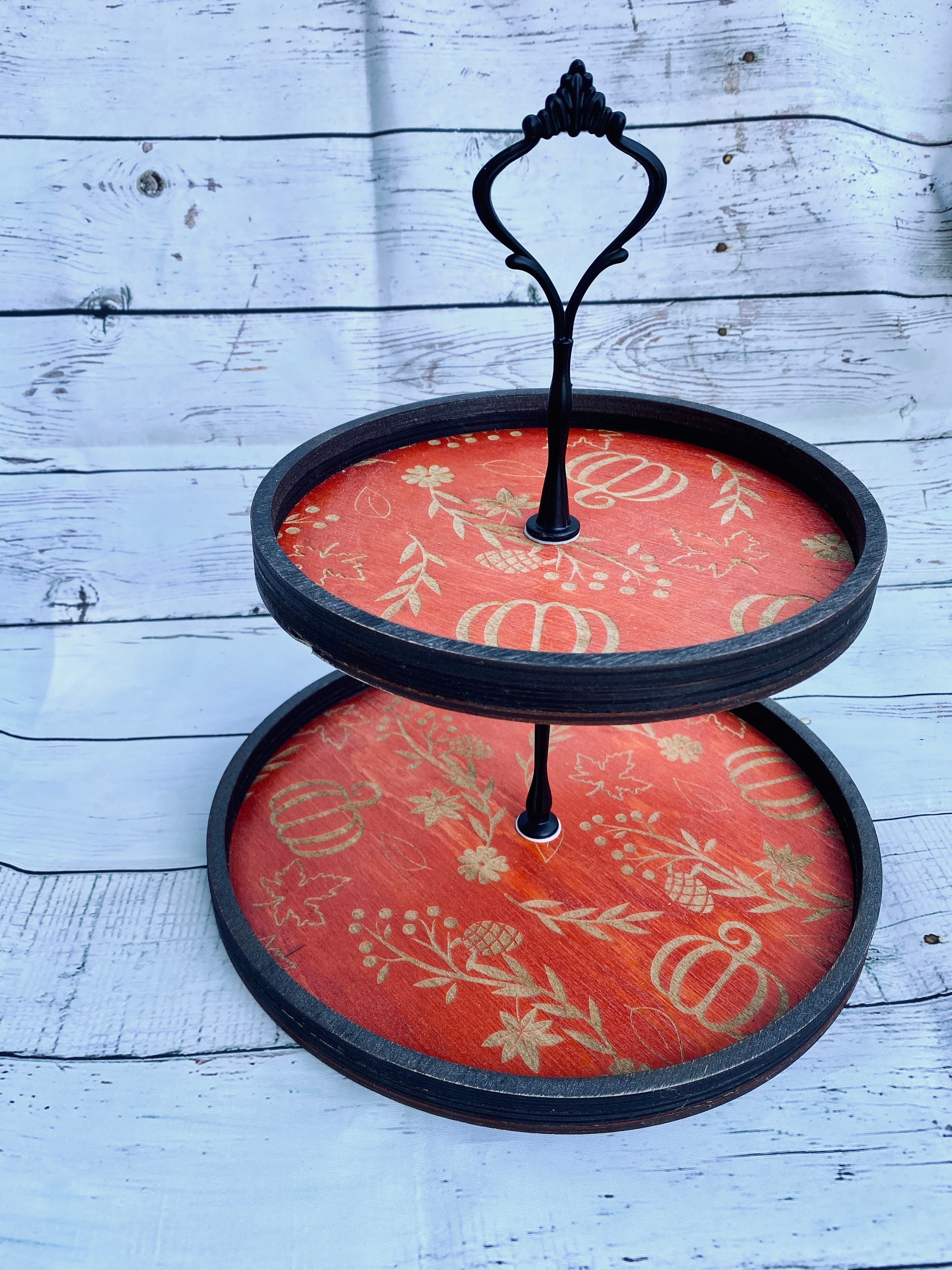 Tiered Tray SVG Laser Cut File Fall Tiered Tray SVG File | Etsy