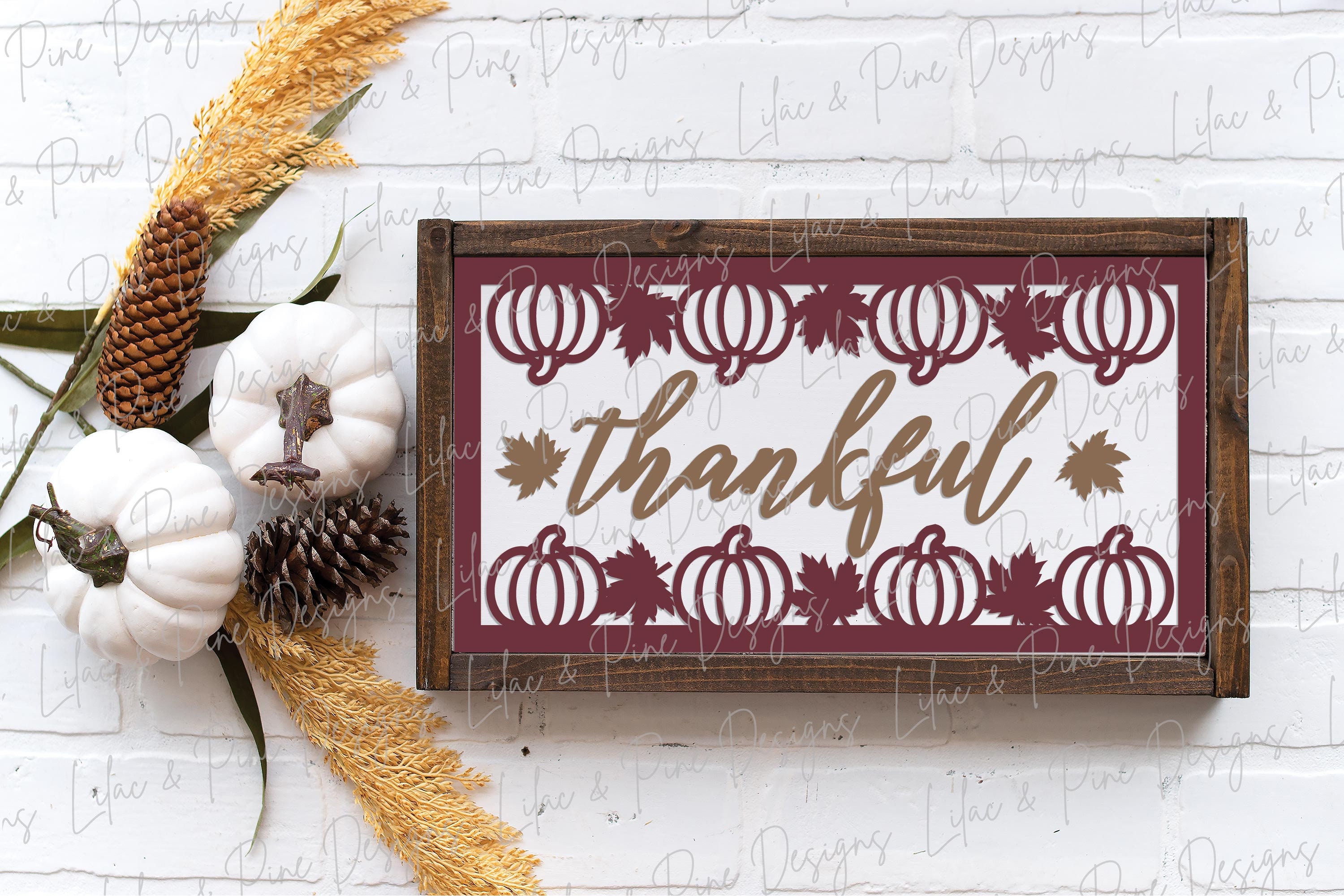Thankful Sign SVG Pumpkin Fall Sign SVG Thanksgiving Sign - Etsy