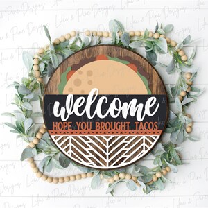 Taco Welcome Sign SVG, Southwest Style Sign, Mexican Food Svg, Cinco De ...