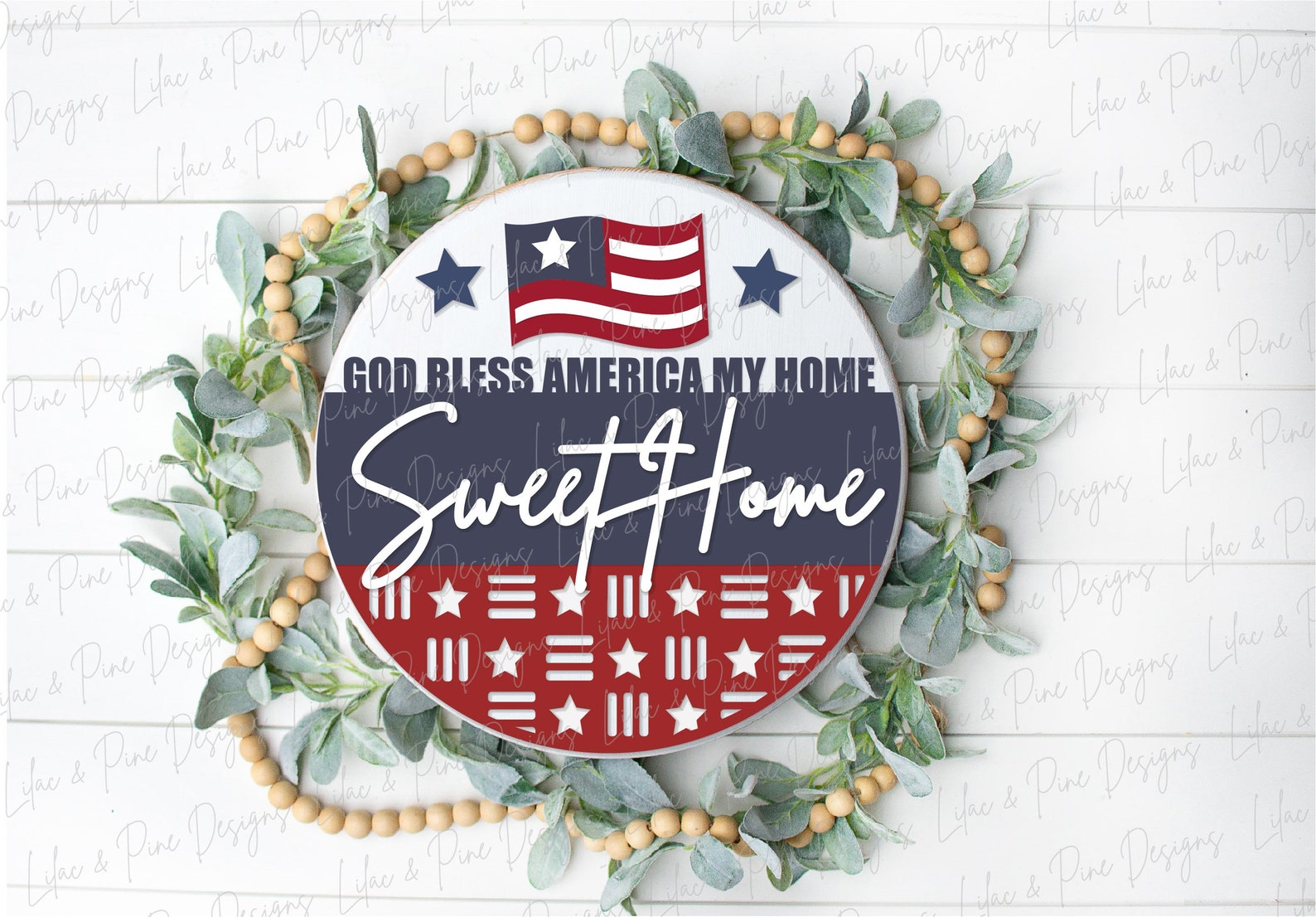God Bless America Sign, Fourth of July Welcome Sign SVG, Patriotic Door ...