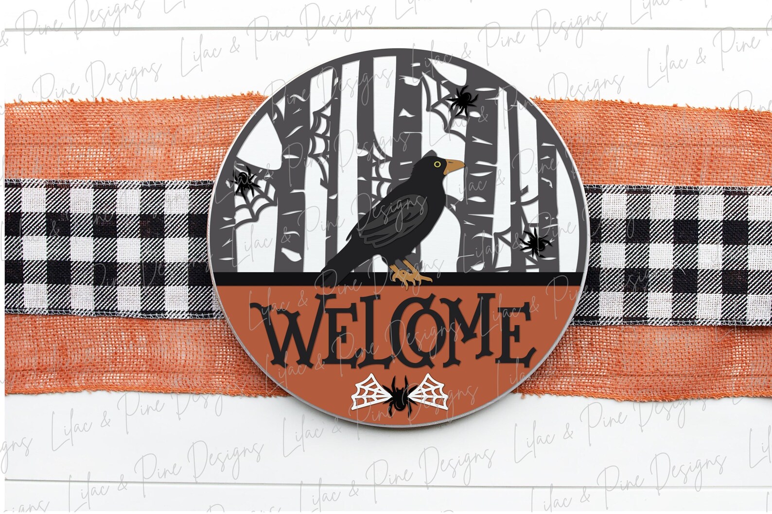 Halloween Crow Sign Halloween Door Hanger SVG Spooky Forest - Etsy