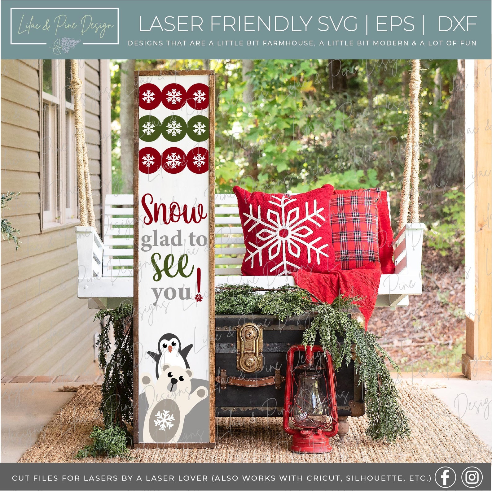 Penguin Welcome Sign SVG Winter Porch Sign Svg Polar Bear - Etsy