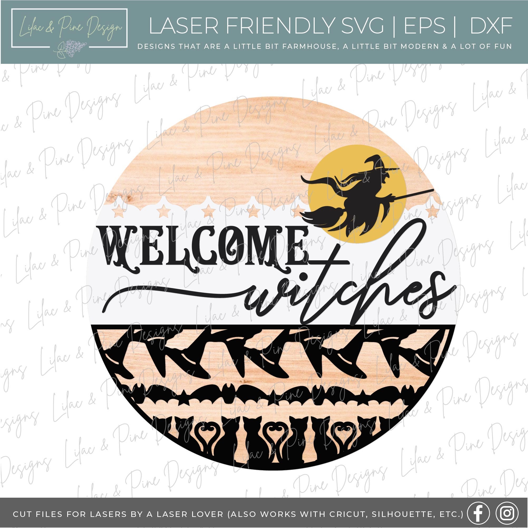 Welcome Witches Sign Halloween Door Hanger Witch Welcome - Etsy