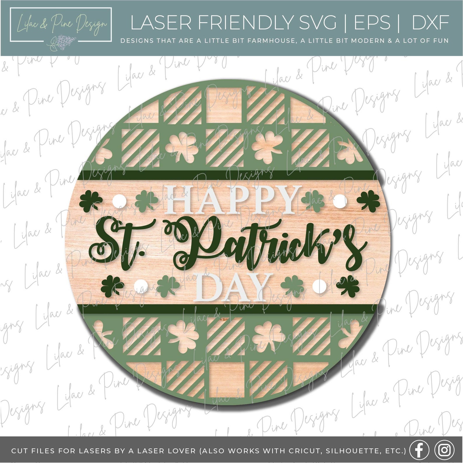 St Patricks Day Door Hanger Bundle, St Pattys Sign SVG, Shamrock Svg ...
