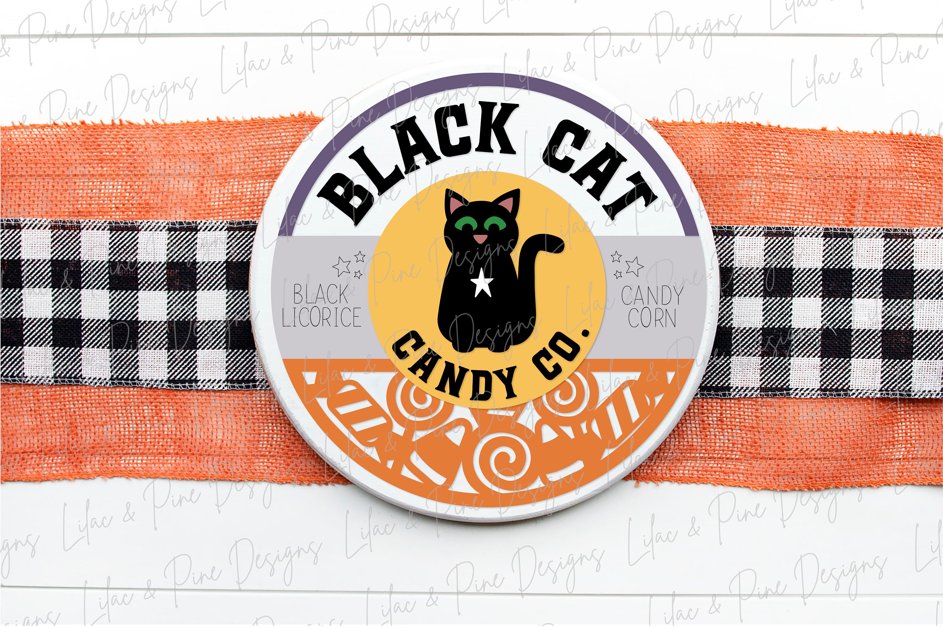 Black Cat Candy SVG Cute Halloween SVG Black Cat Sign Svg - Etsy