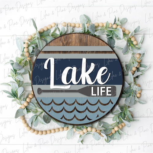 Lake Life Sign Lake Life Door Sign SVG Laser File Glowforge - Etsy