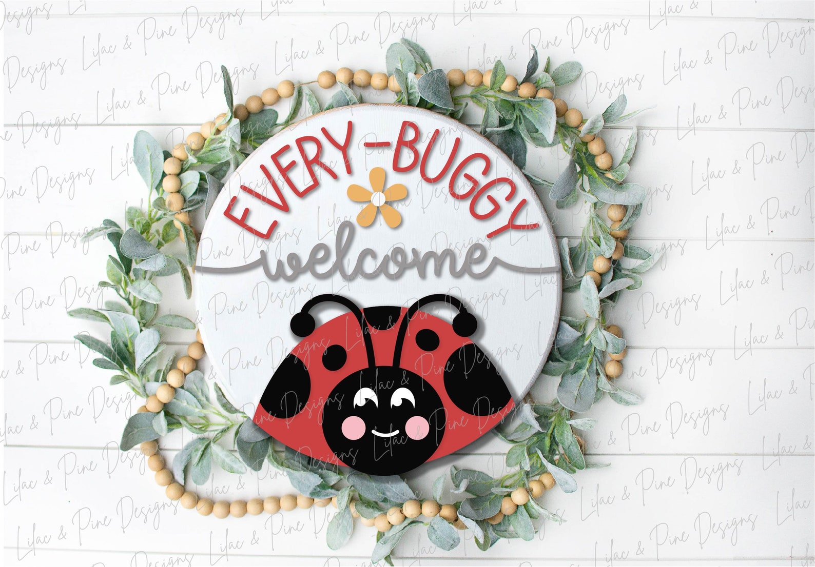 Ladybug Welcome Door Hanger SVG Ladybug Welcome Sign Ladybug - Etsy